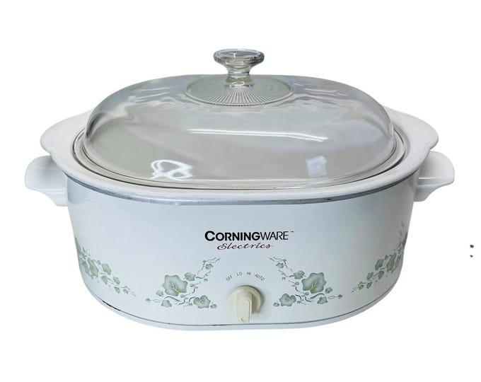 Corningware Electrics 6 QT Oval Crock Pot Slow Cooker Callaway SCO-150 ...