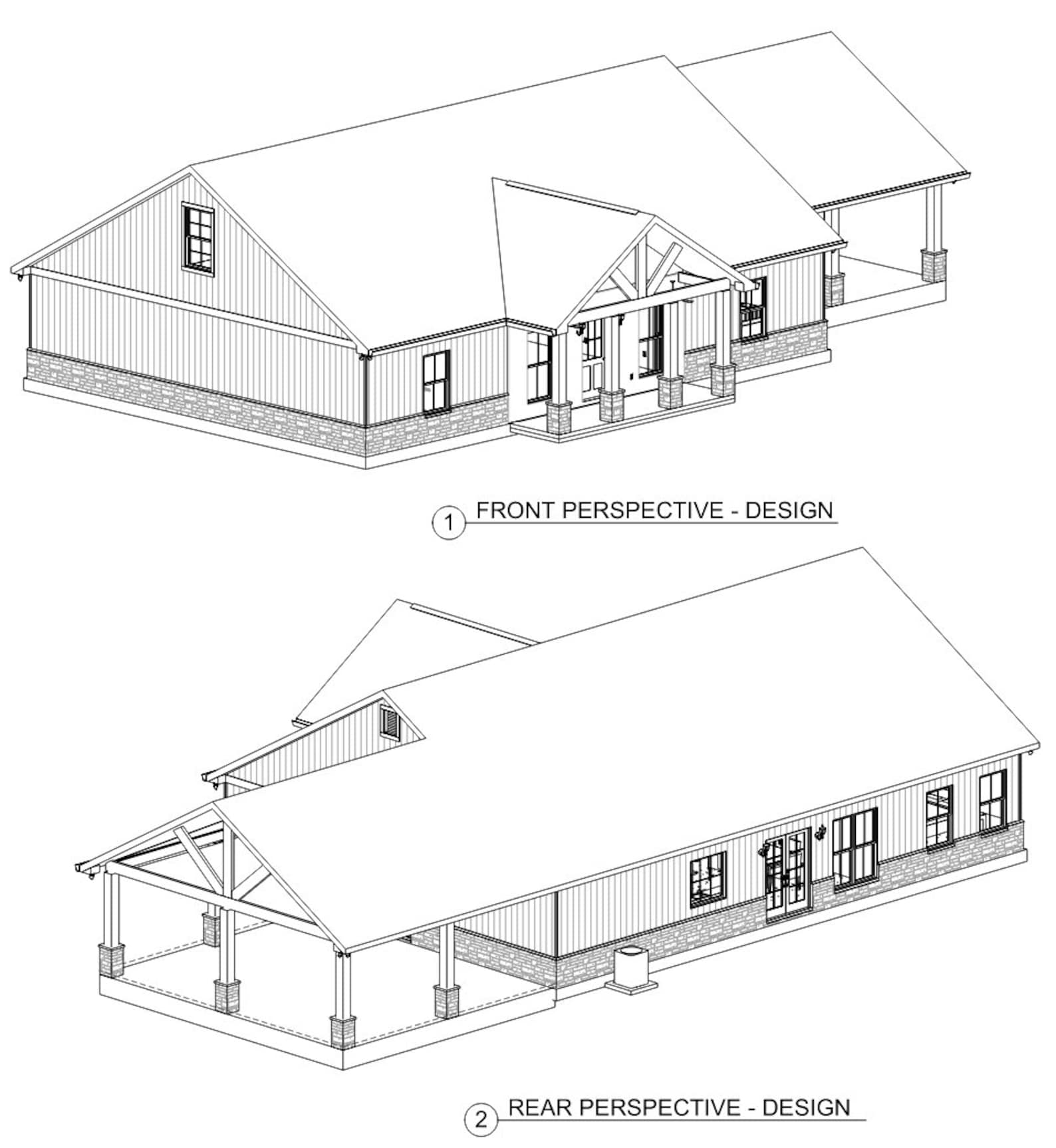 Plan #106 A - 2 BD/2 B, 1,976 Htd. Square Feet Construction Plan Set - Etsy