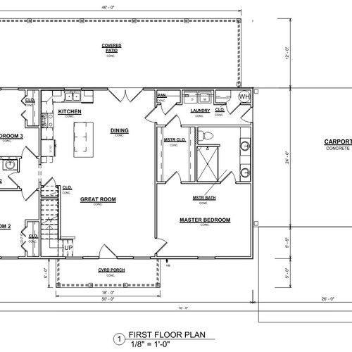 Plan 106 D 3 BD/2 B 2226 Htd. Square Feet Construction - Etsy