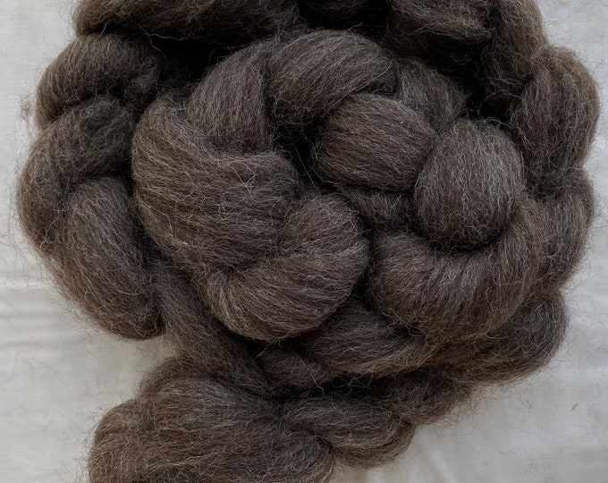 SHETLAND Humbug Undyed Wool Roving Combed Top Spinning or Felting Fiber ...