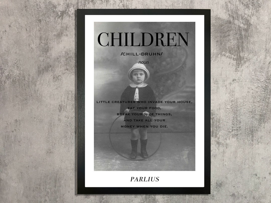Children Definition/ Definition / Child / Definition/ Print Wall Art ...