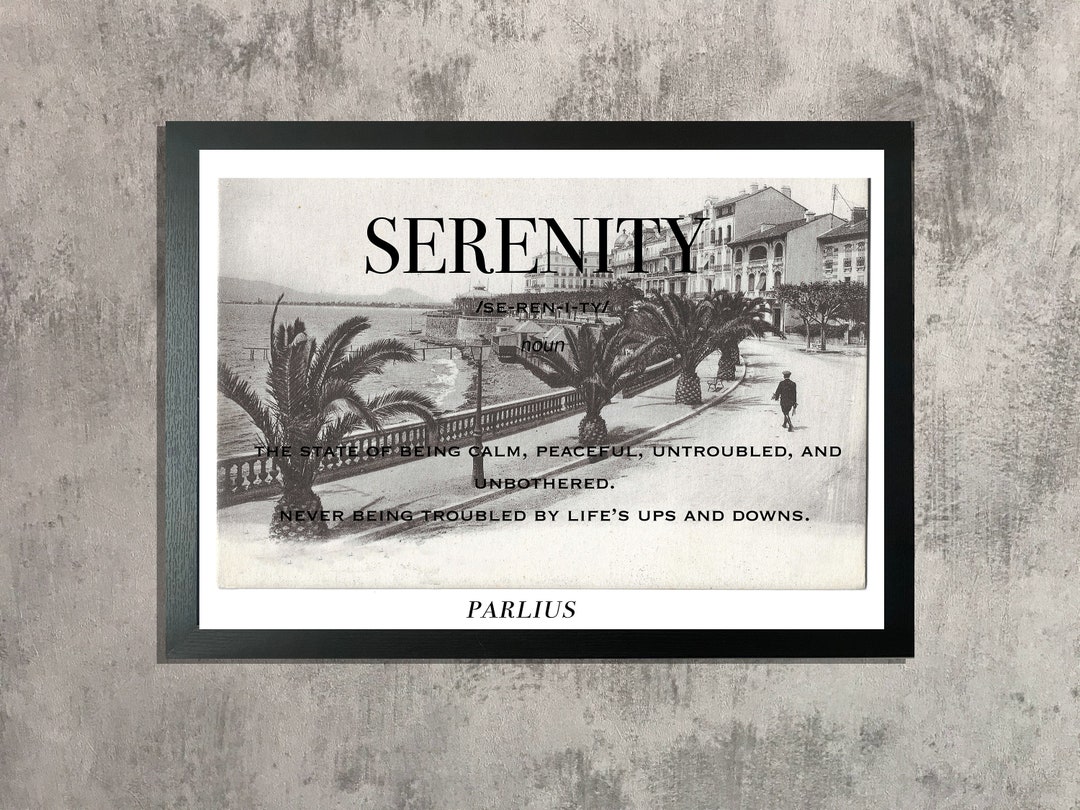 Serenity Definition/ Serenity/ Definition/ Wall Art/ Inspiring Phrase ...