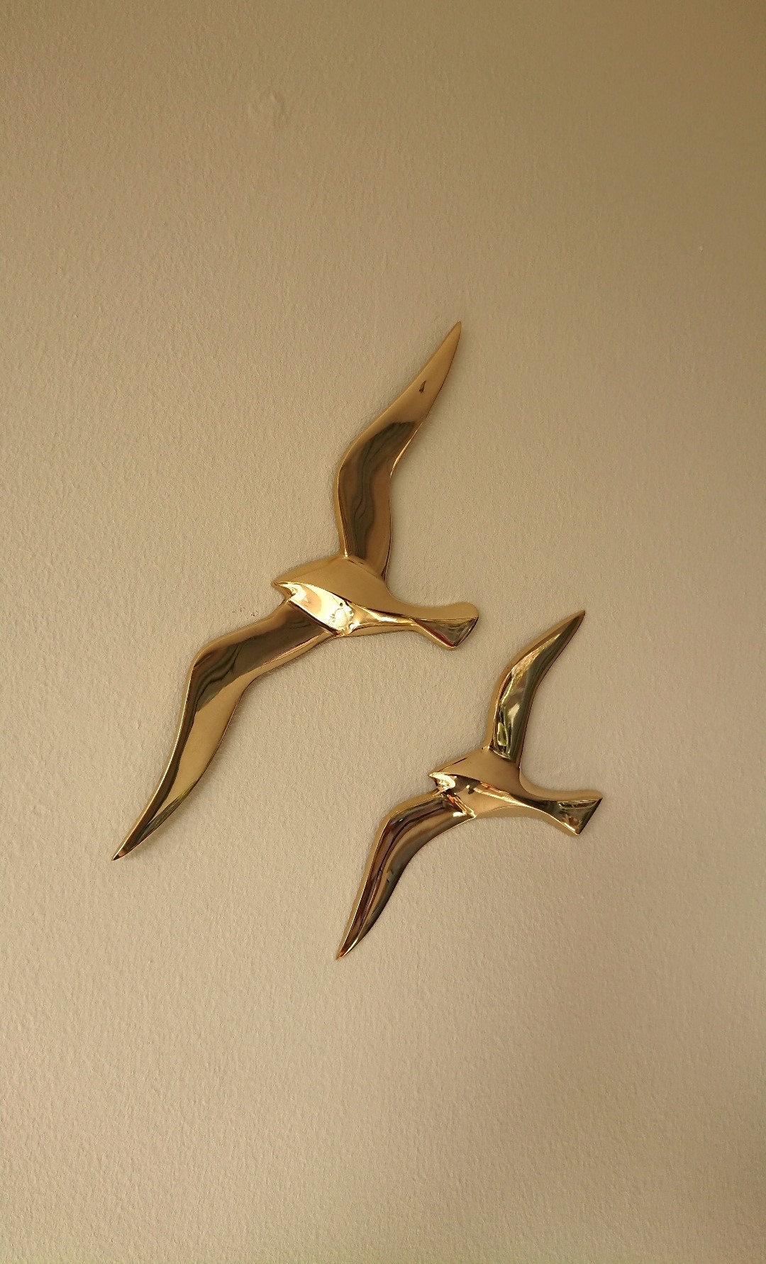 Seagull Wall Decoration Gold in Set - Etsy