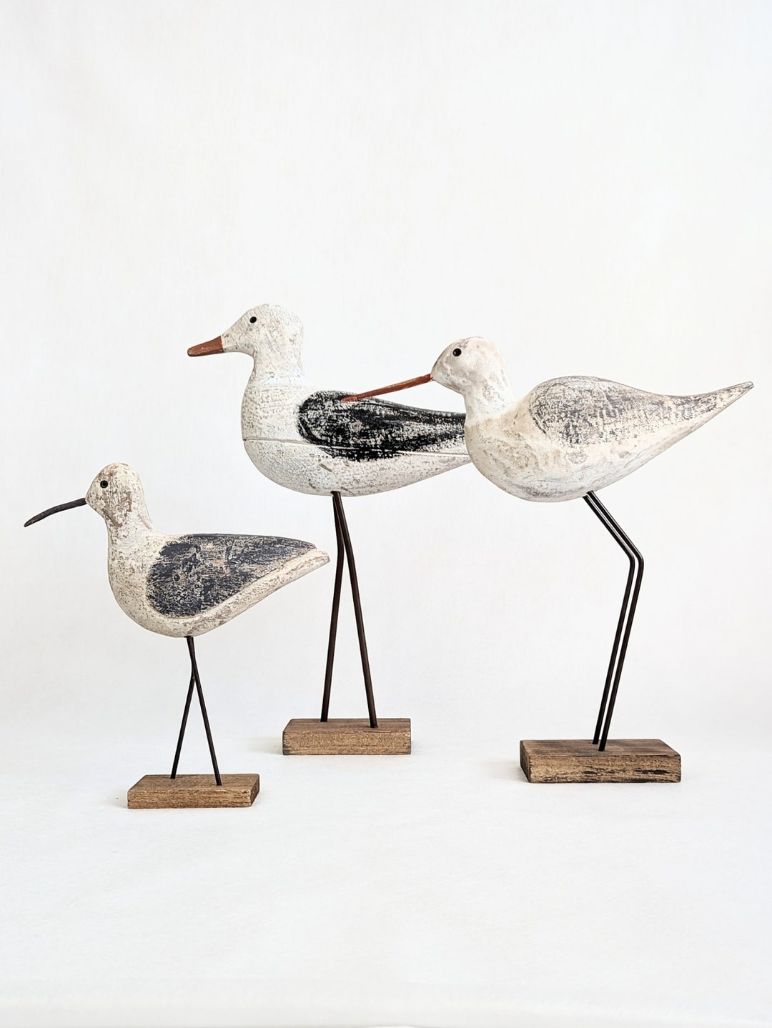 Wooden Sculpture Seagull on Base in Three Sizes and Variants to Choose ...
