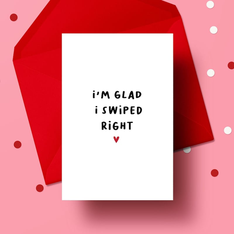 Swiped Right Card - Etsy