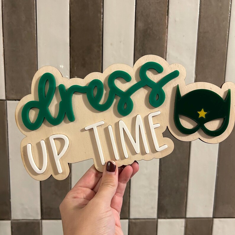 Wooden Playroom Fancy Dress up Costume Sign -children’s Bedroom ...