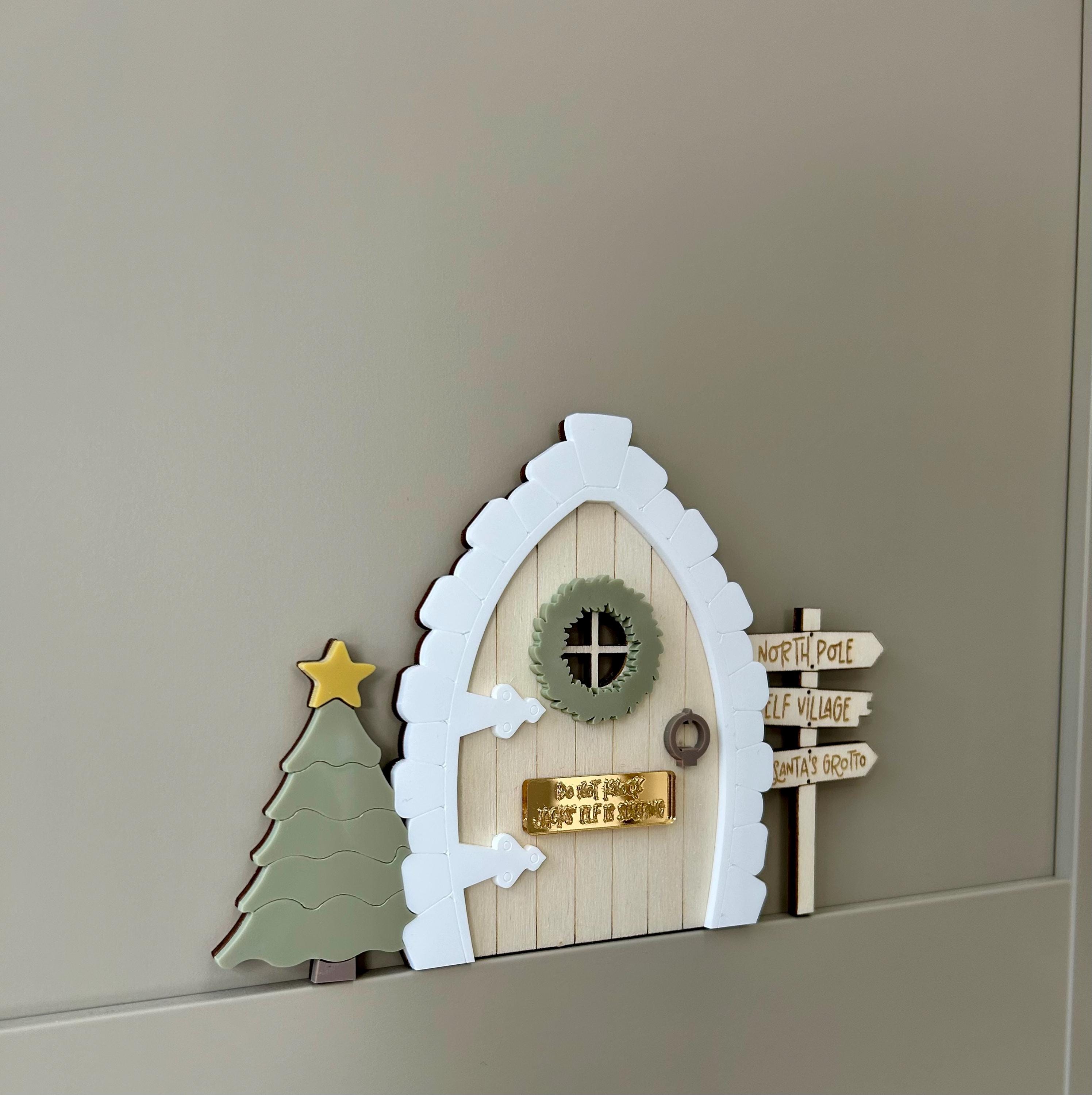 Personalised Christmas Elf Wooden Door | Elf Arrival Decoration - Etsy