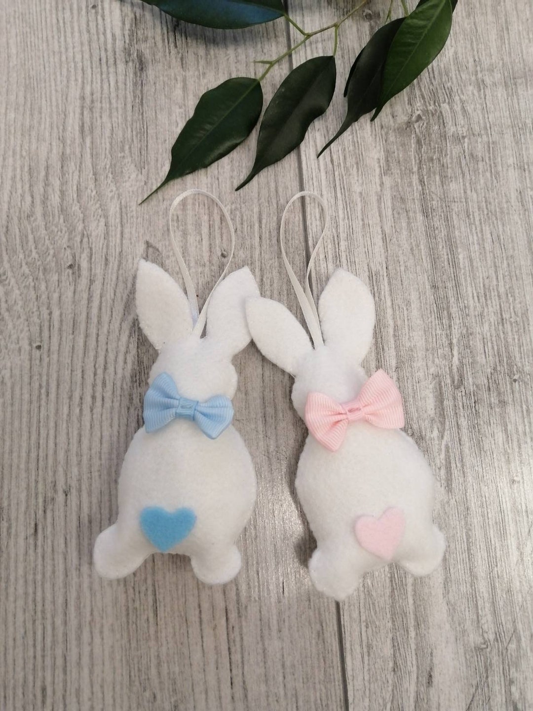 Set of 2 Felt Easter Decoration, Easter Felt Ornaments, Easter Ornament ...