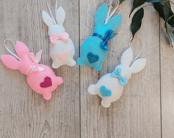 Felt Bunny Ornaments,easter Bunny Felt Ornaments Garland, Easter Gift ...