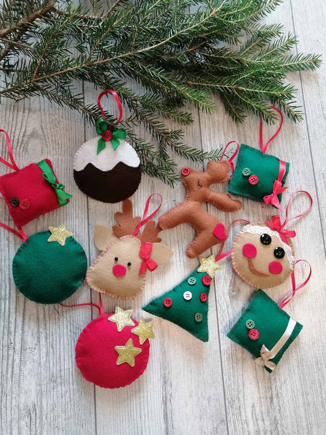 CHRISTMAS GIFTS Handmade Felt Christmas Ornaments Handmade Christmas ...