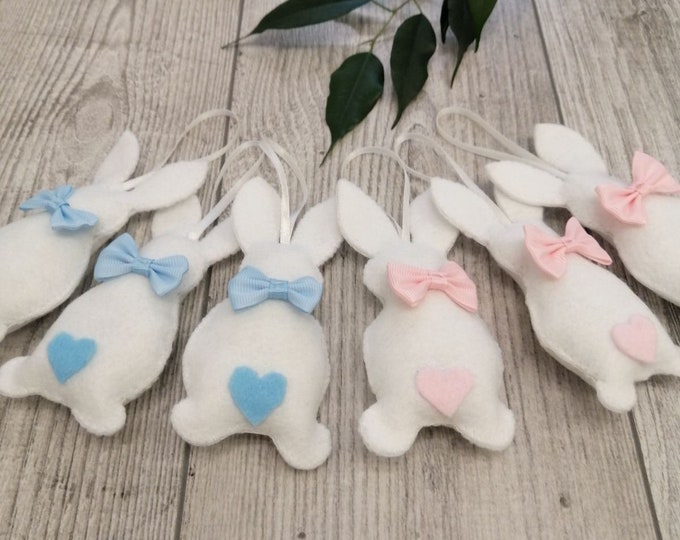 Felt Easter Bunny Felt Easter Ornament Set of 6 Easter Ornaments Bunny ...