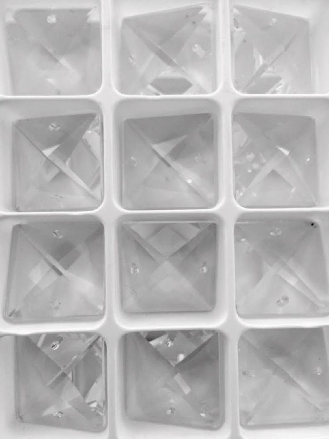 5 22mm Clear Square Chandelier Crystals Jewelry 2 Hole - Etsy