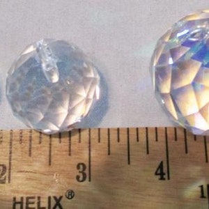 1 GREEN 30mm Crystal Balls 30mm GREEN Faceted Chandelier Crystal Prism ...