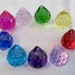 1 GREEN 30mm Crystal Balls 30mm GREEN Faceted Chandelier Crystal Prism ...