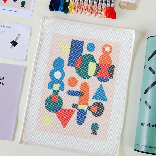 Geometric Needlepoint - Etsy