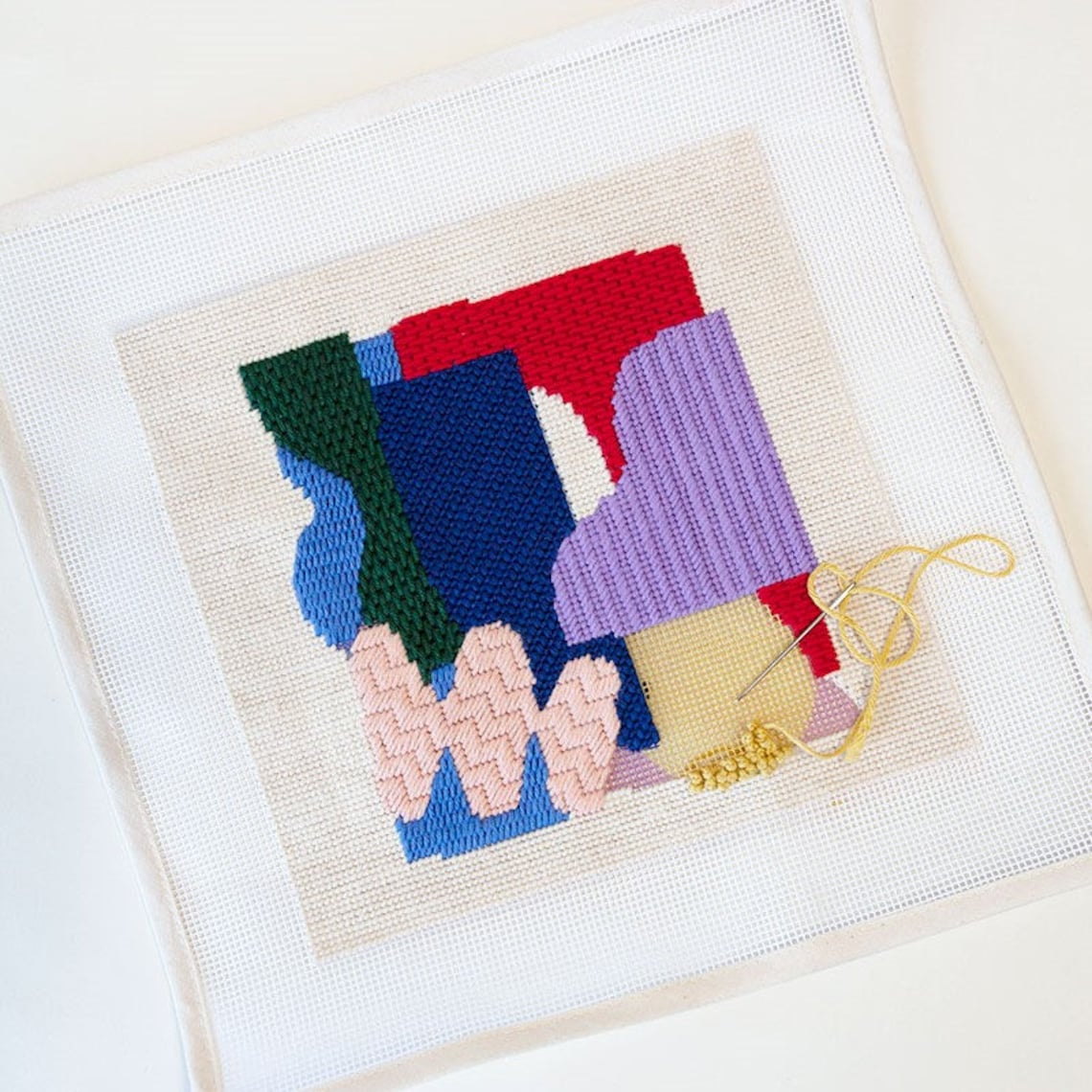 Modern Needlepoint Kit Formations Colorful Abstract Tapestry - Etsy