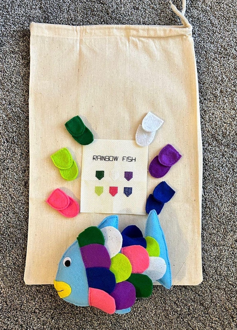 The Rainbow Fish Story Sack - Etsy UK