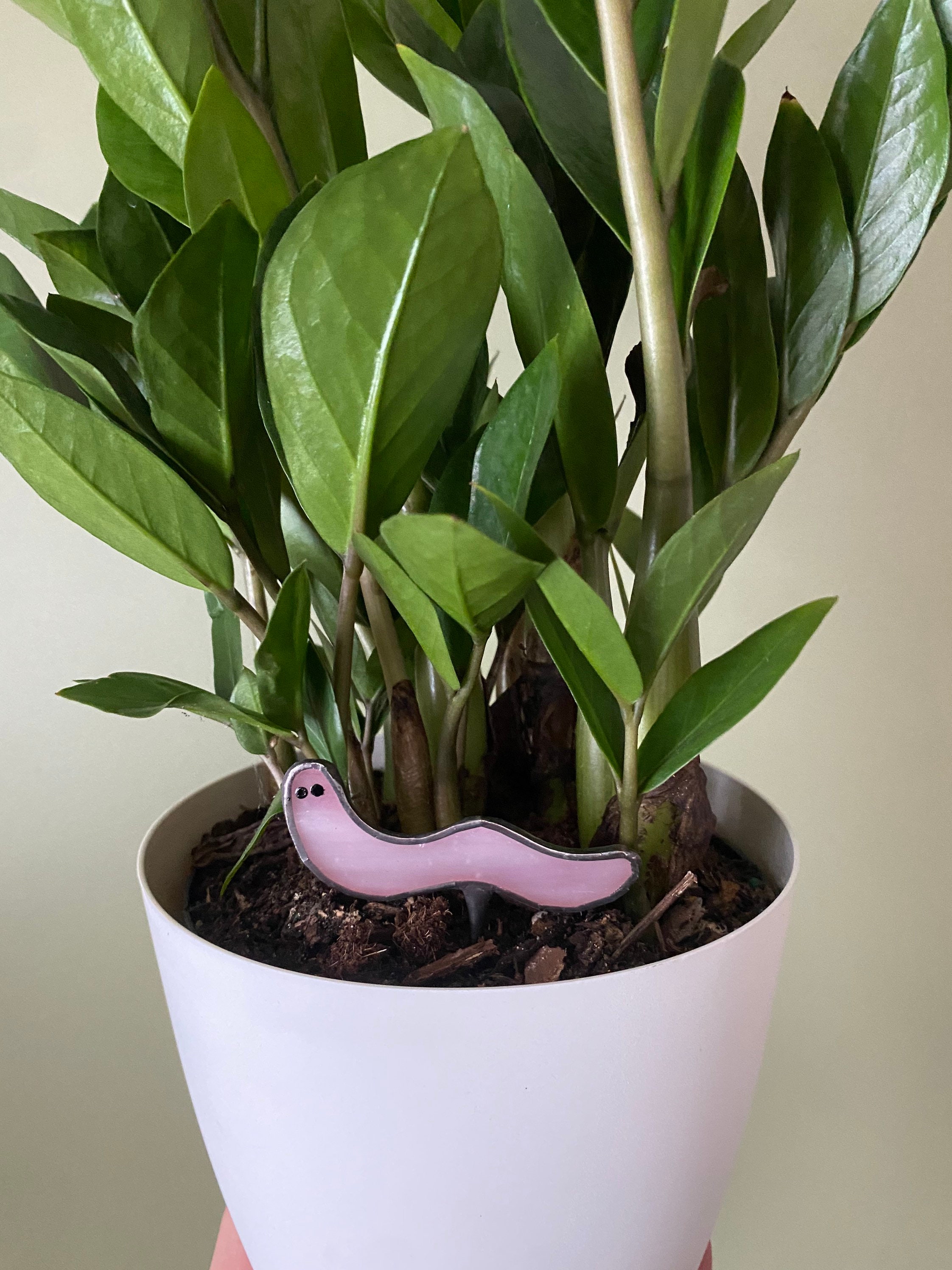 Stained Glass Worm Plant Stake - Etsy