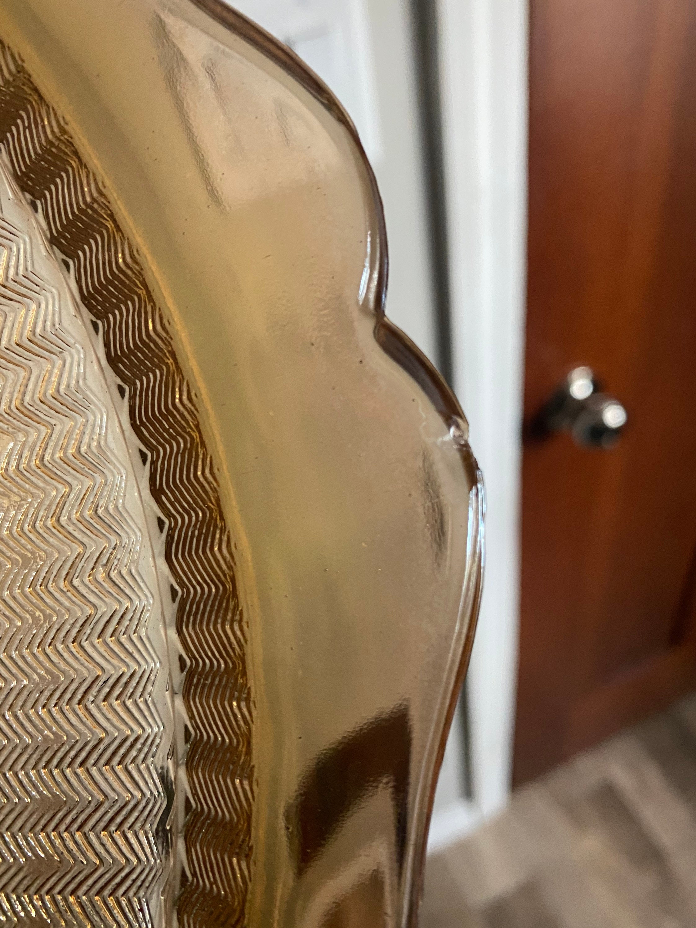 Vintage Marigold Carnival Glass Platter - Etsy