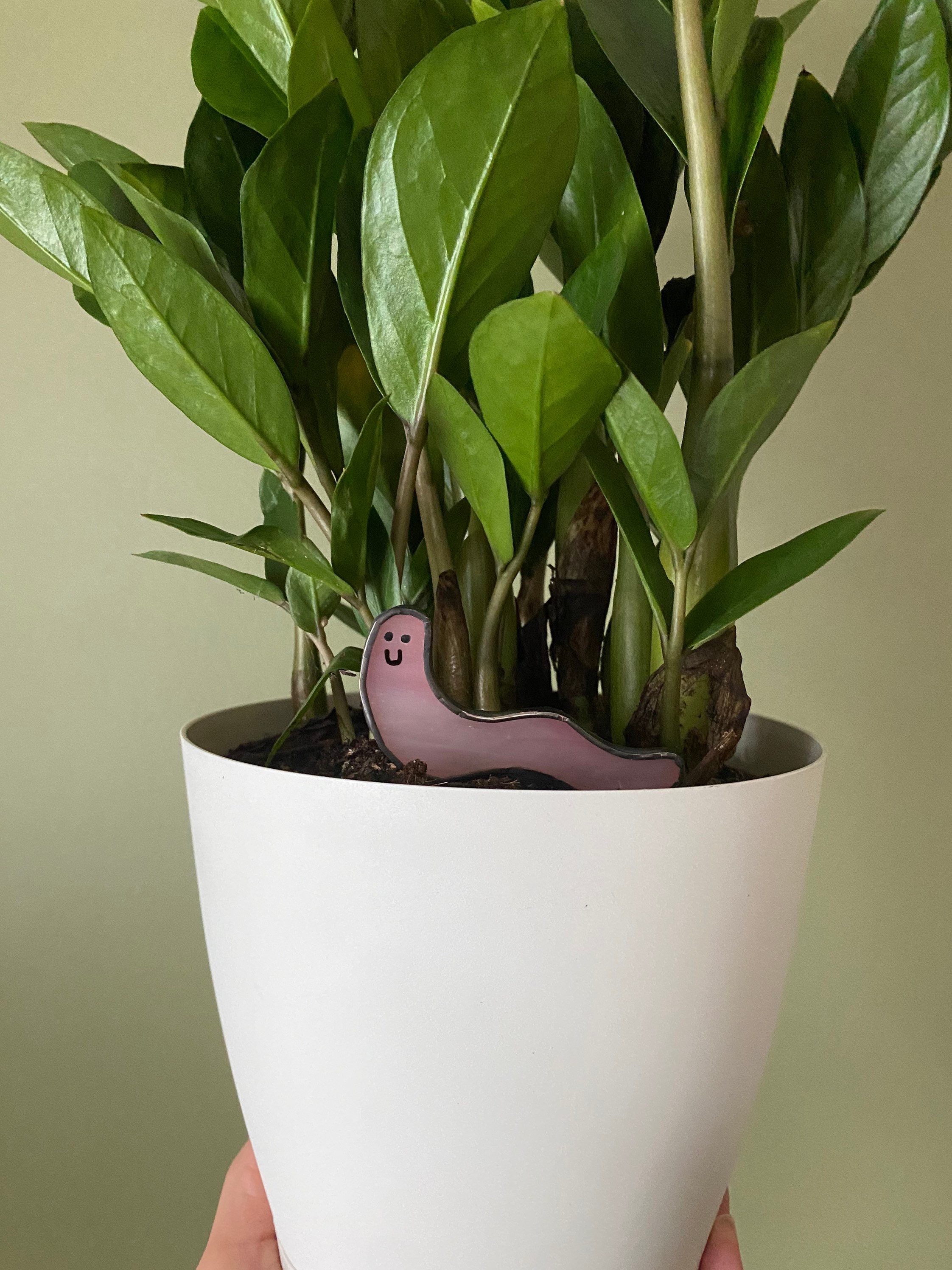 Stained Glass Worm Plant Stake - Etsy