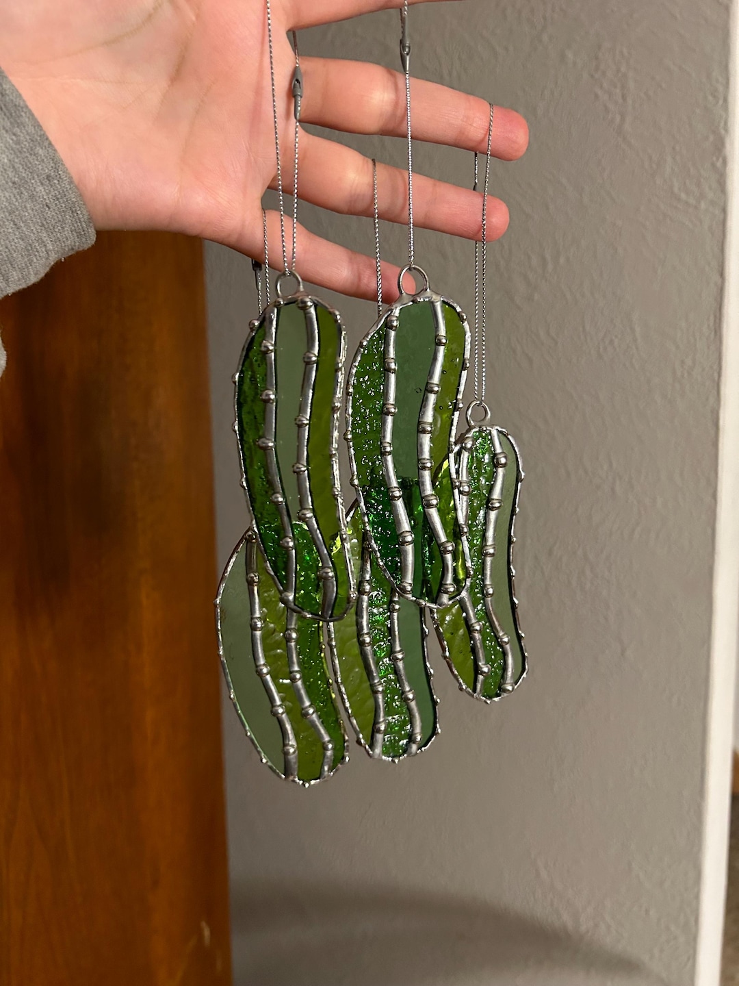 Handmade Stained Glass Pickle | Christmas Tree Ornament - Etsy