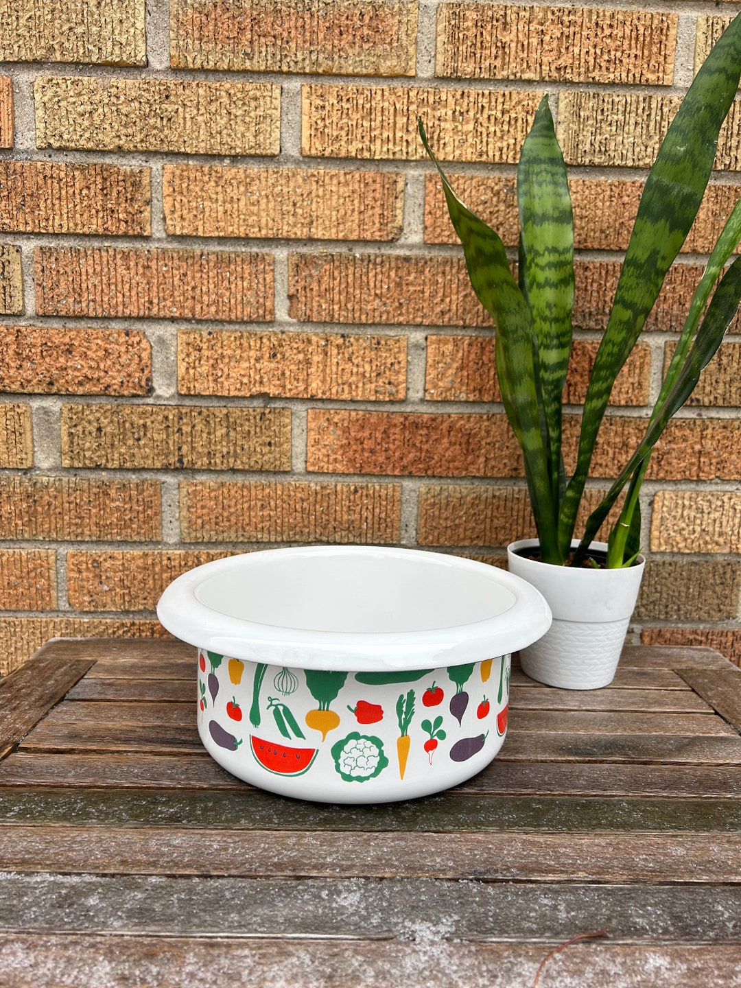 Vintage Finel Arabia Vegetable Enamel Dish - Etsy