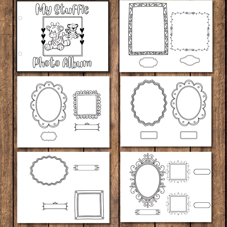 My Stuffie Photo Album Coloring Pages for Kids, Printable Coloring ...