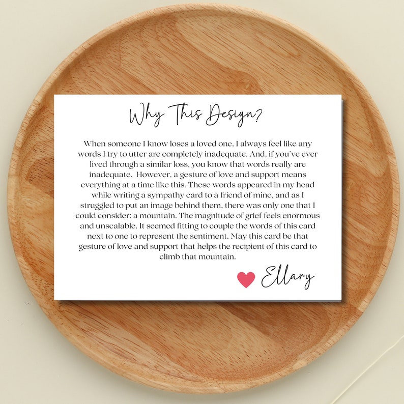 Printable Sympathy Card - Words of Comfort and Support for Grieving ...