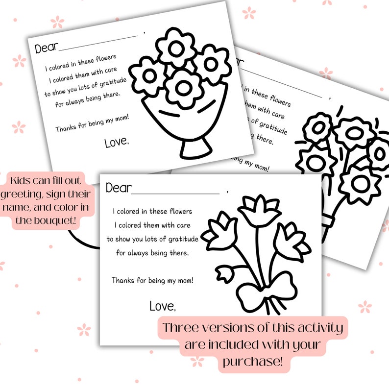 Mother's Day Activity Bundle, Gifts for Mom From Child, Mom's Birthday ...