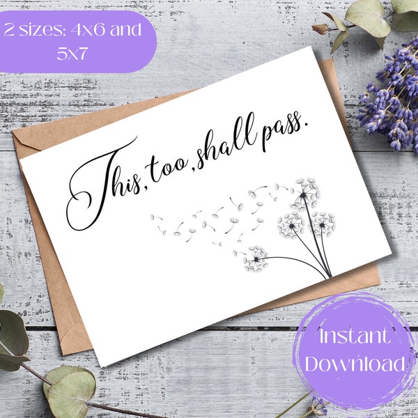 Printable Broken Heart Greeting Card, Thinking of You, Heartbreak ...