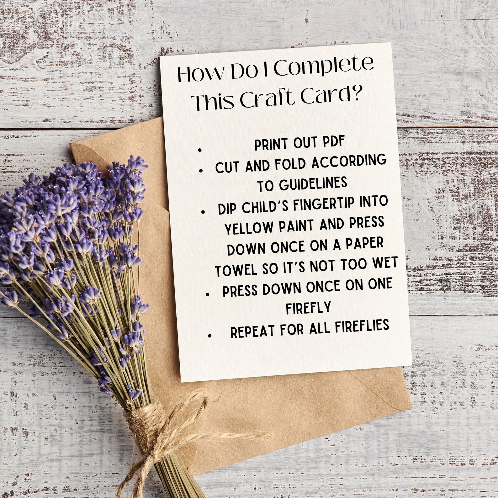 Printable Fingerprint Mother's Day Craft Card for Kids, Mother's Day ...