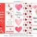 Printable Set of Valentine Bookmarks, Valentine Classroom Favors ...