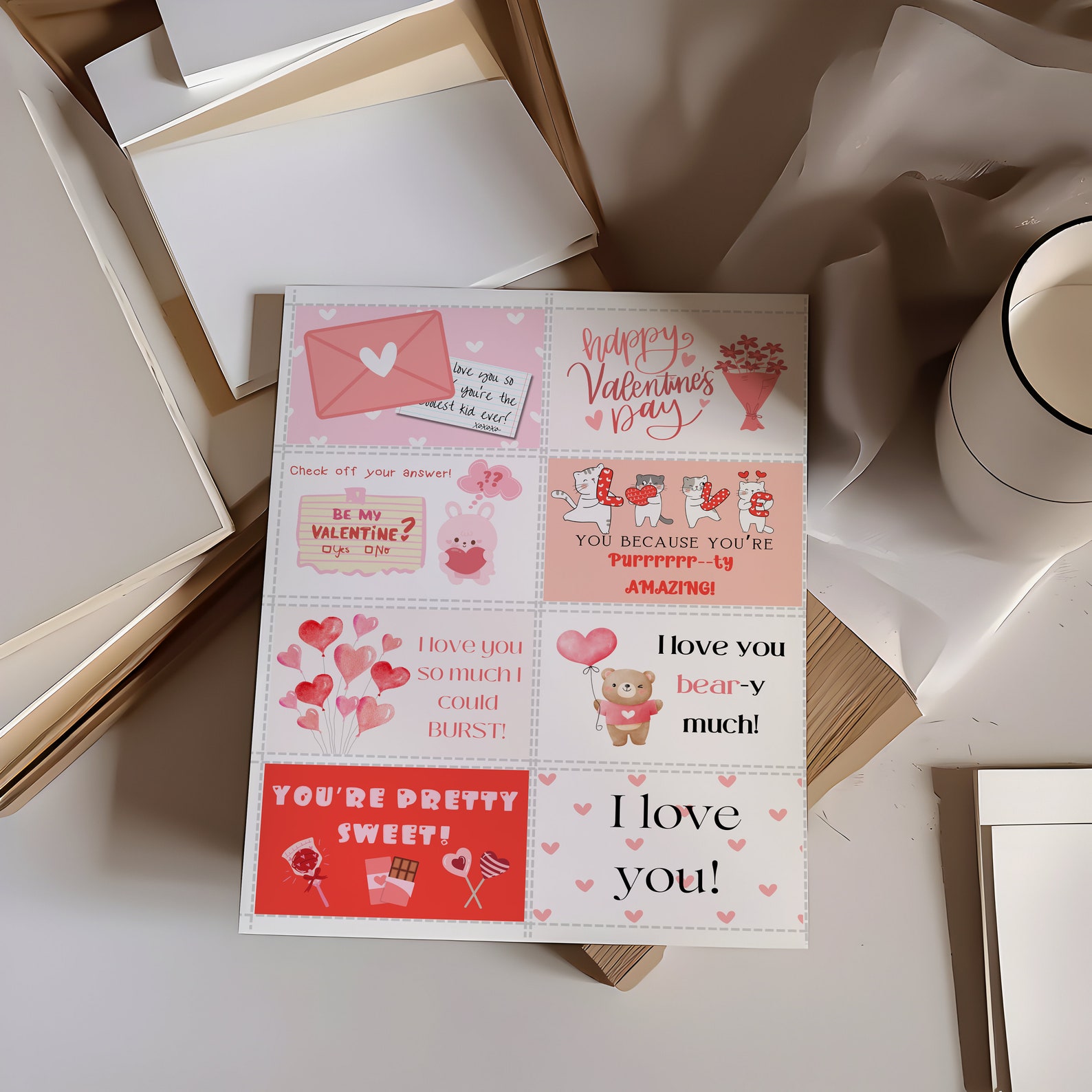 Printable Lunchbox Notes for Kids, Valentine Lunchbox Notes for ...
