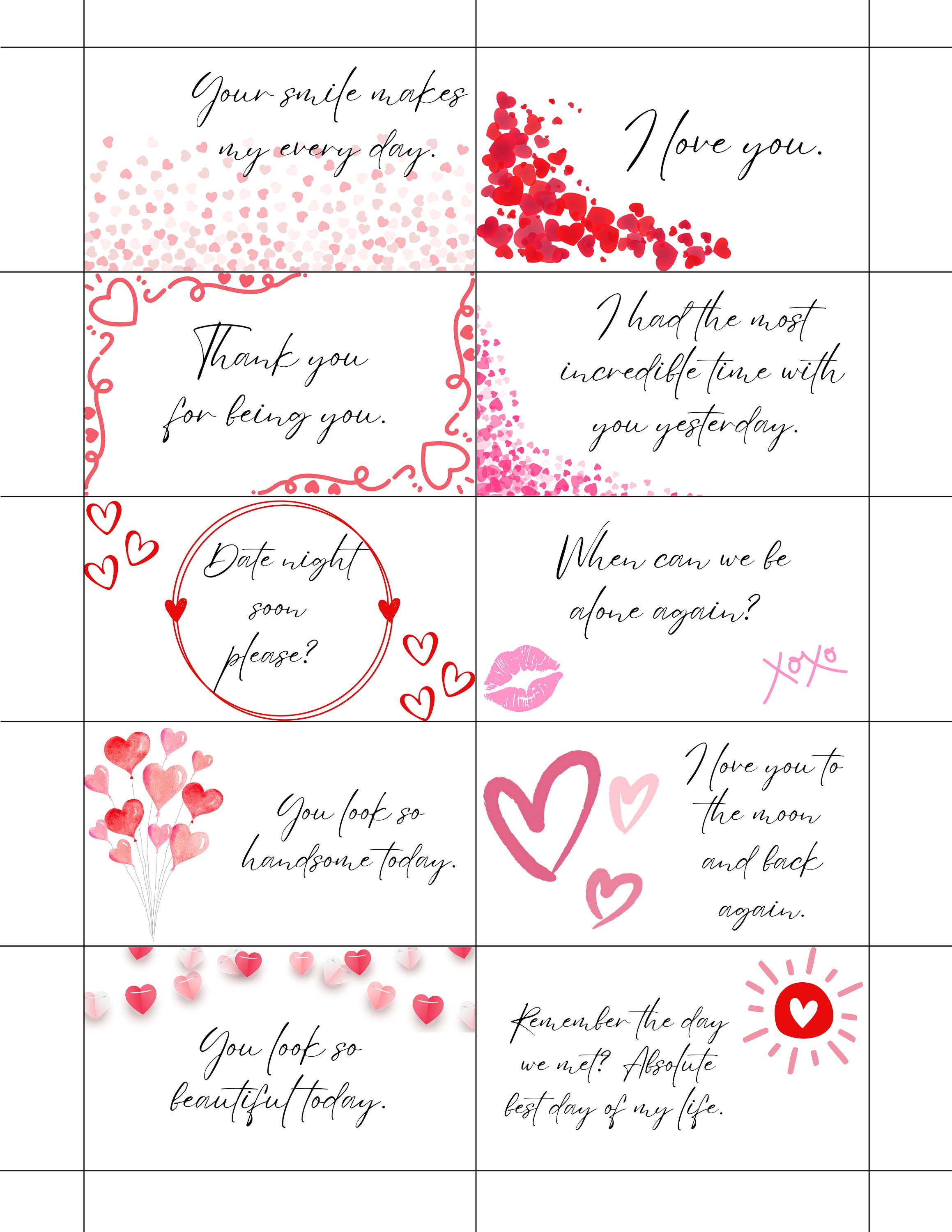 Romantic Love Notes, Pocket Love Notes, Love Notes I Love You ...
