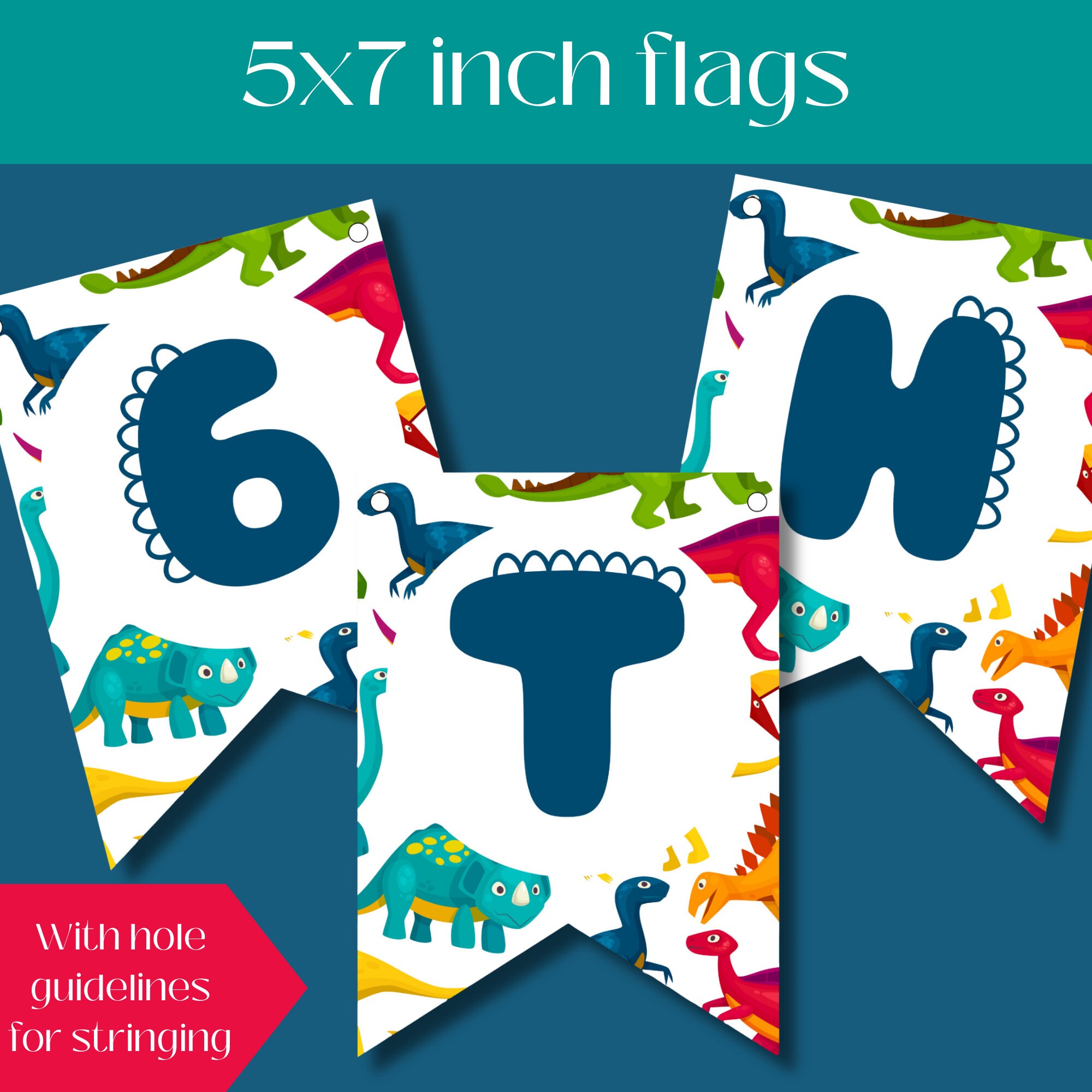 Printable Personalized Dinosaur Banner, All Letters and Numbers ...