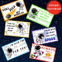 Kids Thank You Card, Space Thank You Card for Kids, Space Birthday ...