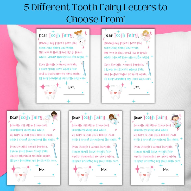 Printable Tooth Fairy Letter, Dear Tooth Fairy, Letter From Child to ...