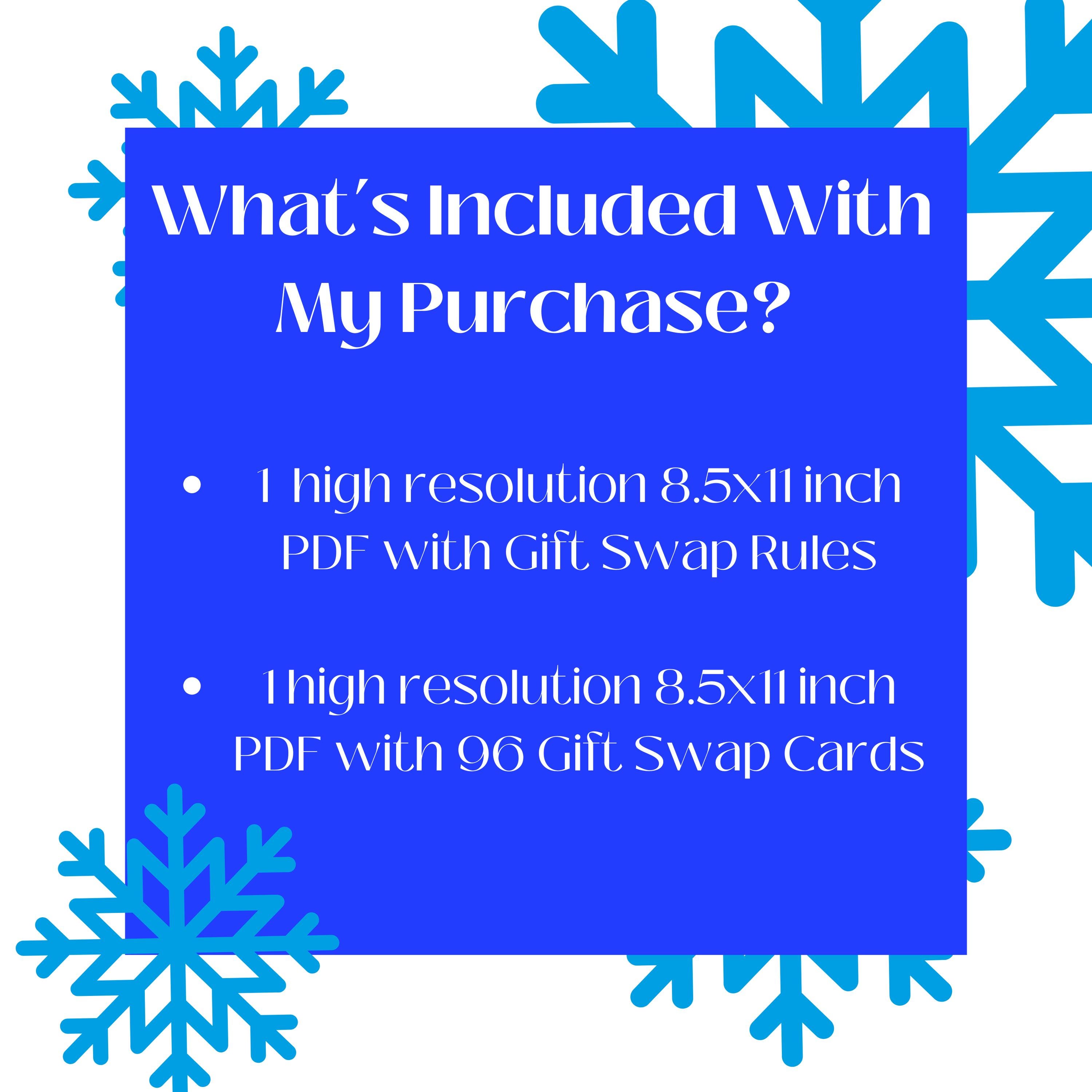 Christmas Gift Exchange Card Game Printable, Holiday Party Swap Game ...