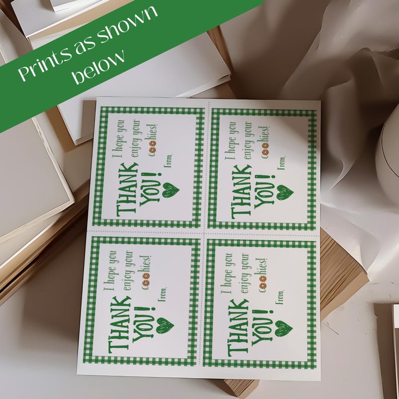 Girl Scout Cookies Thank You Cards, Girl Scout Cookie Tag, Girl Scouts ...