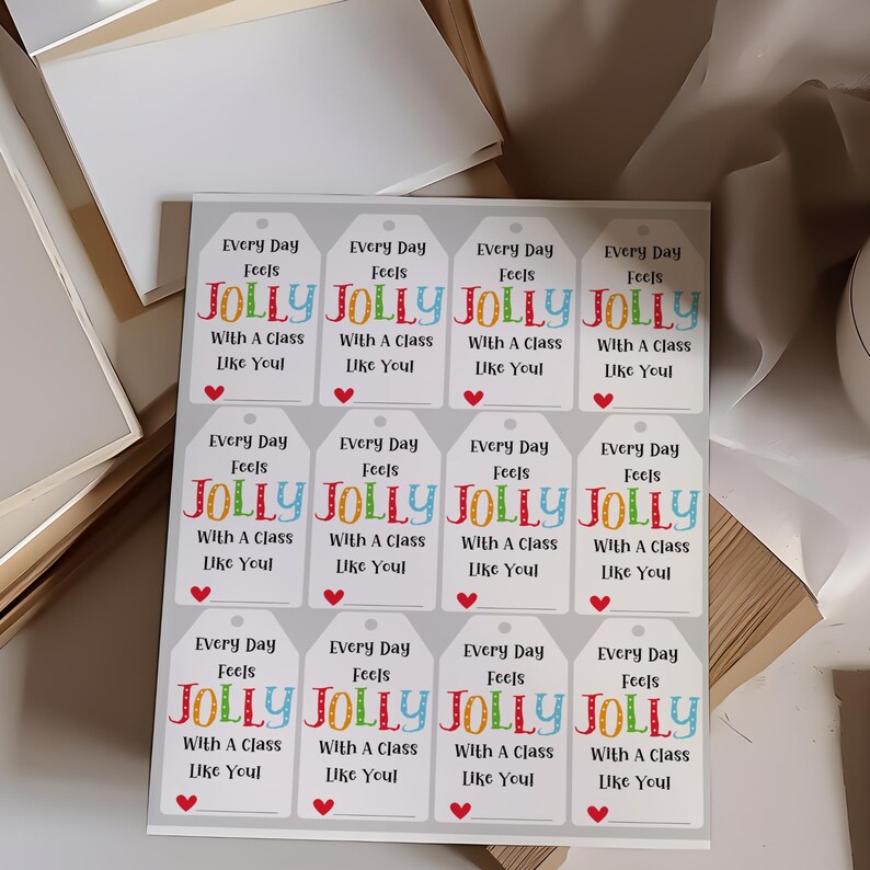 Holiday Gift Tag for Students, Printable Christmas Tag From Teacher in ...