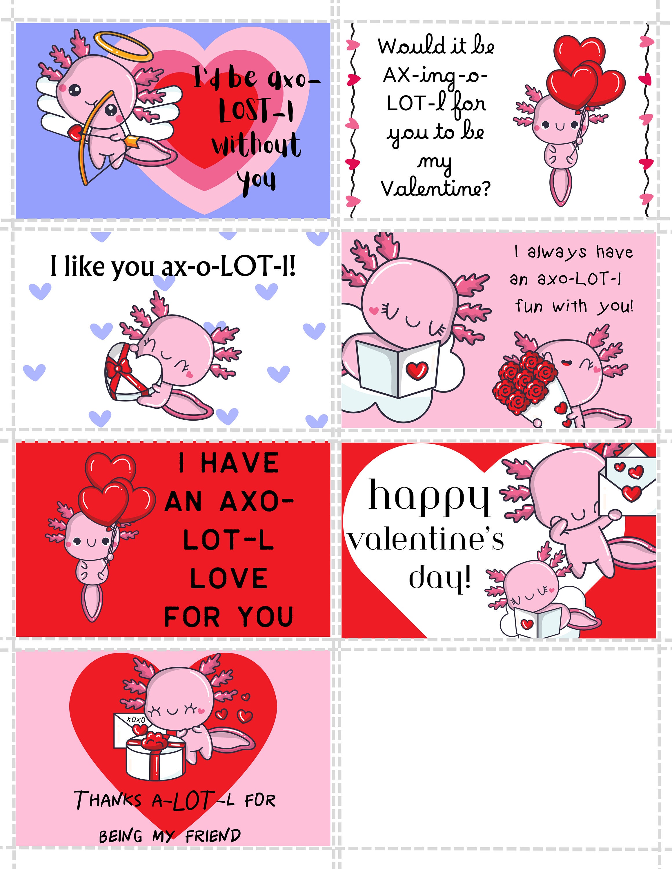 Printable Classroom Valentines, Valentines Cards for Kids Classroom ...