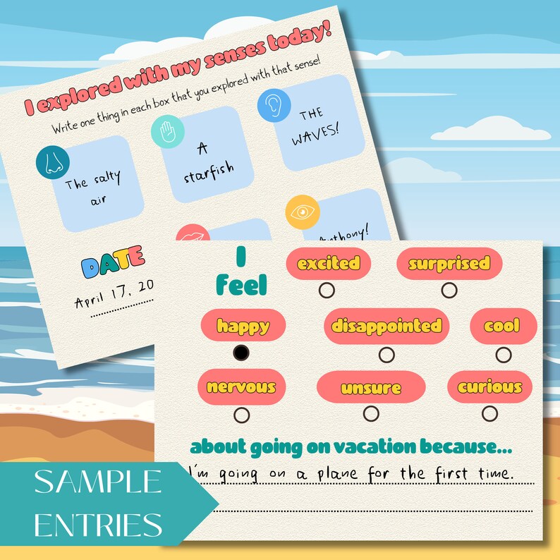 Printable Kids Travel Vacation Journal, Travel Diary, Travel Journal ...