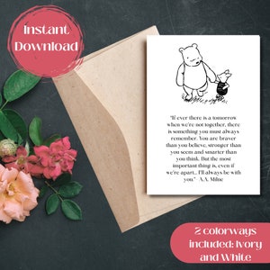 Winnie the Pooh Printable Sympathy Card, Printable Sympathy Card ...