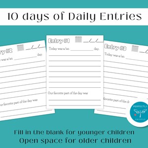 Family Trip Journal, Printable Travel Diary for Family, Children's ...