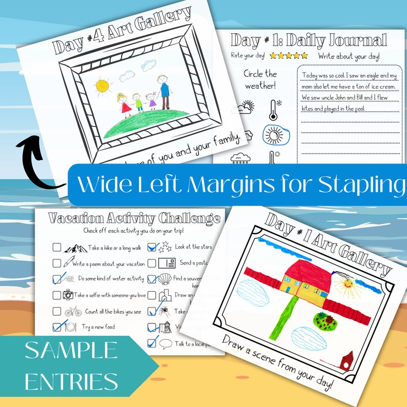 Printable Kids Travel Journal, Travel Diary, Travel Journal Printable ...