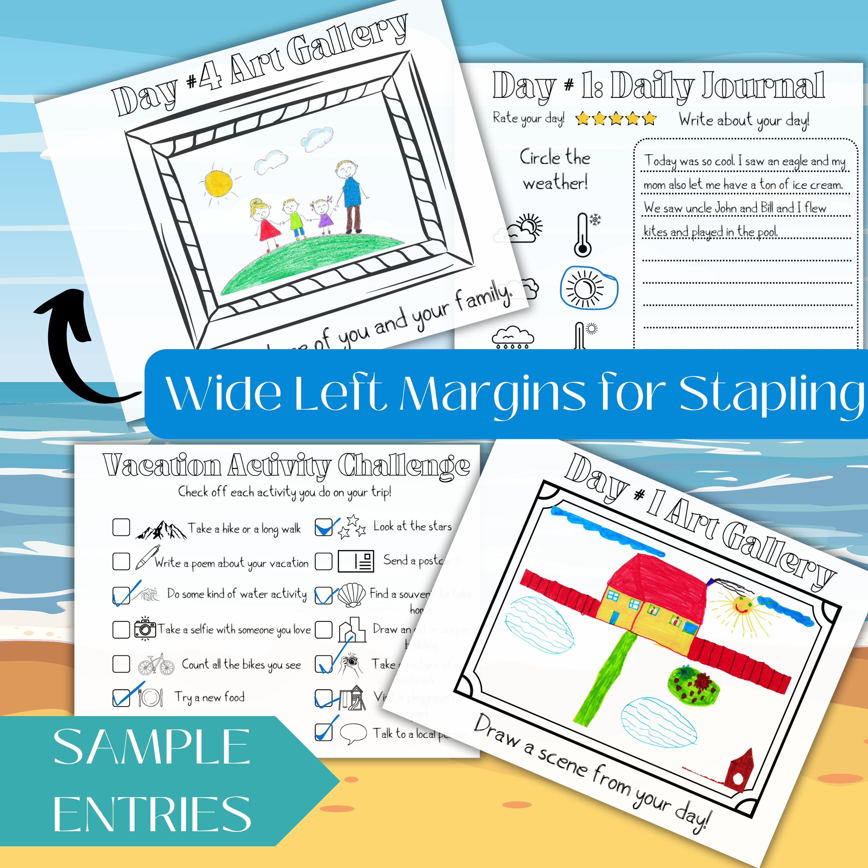 Printable Kids Travel Journal, Travel Diary, Travel Journal Printable ...