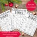 Coloring Christmas Bingo Game for Kids, Printable Coloring Activity ...