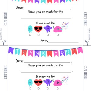 Fill in the Blank Thank You Card for Kids, Printable Thank You Card for ...
