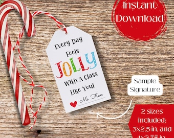 Holiday Gift Tag for Students, Printable Christmas Tag From Teacher in ...