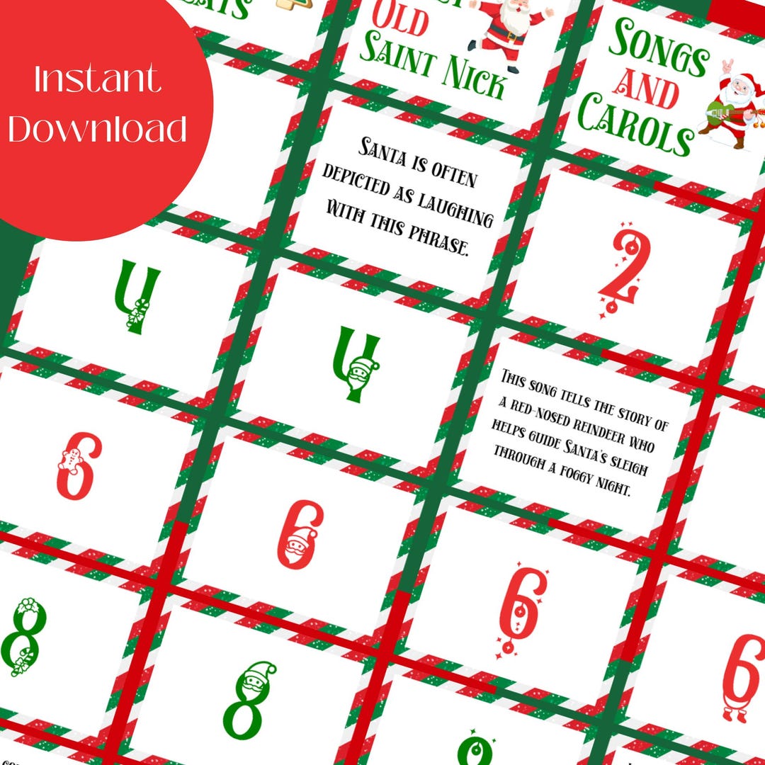 Kids Christmas Jeopardy Game, Holiday Party Game, Children's Activity ...